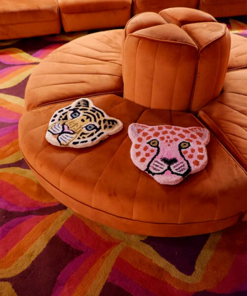 Pinky Leopard Head Rug - Doing Goods