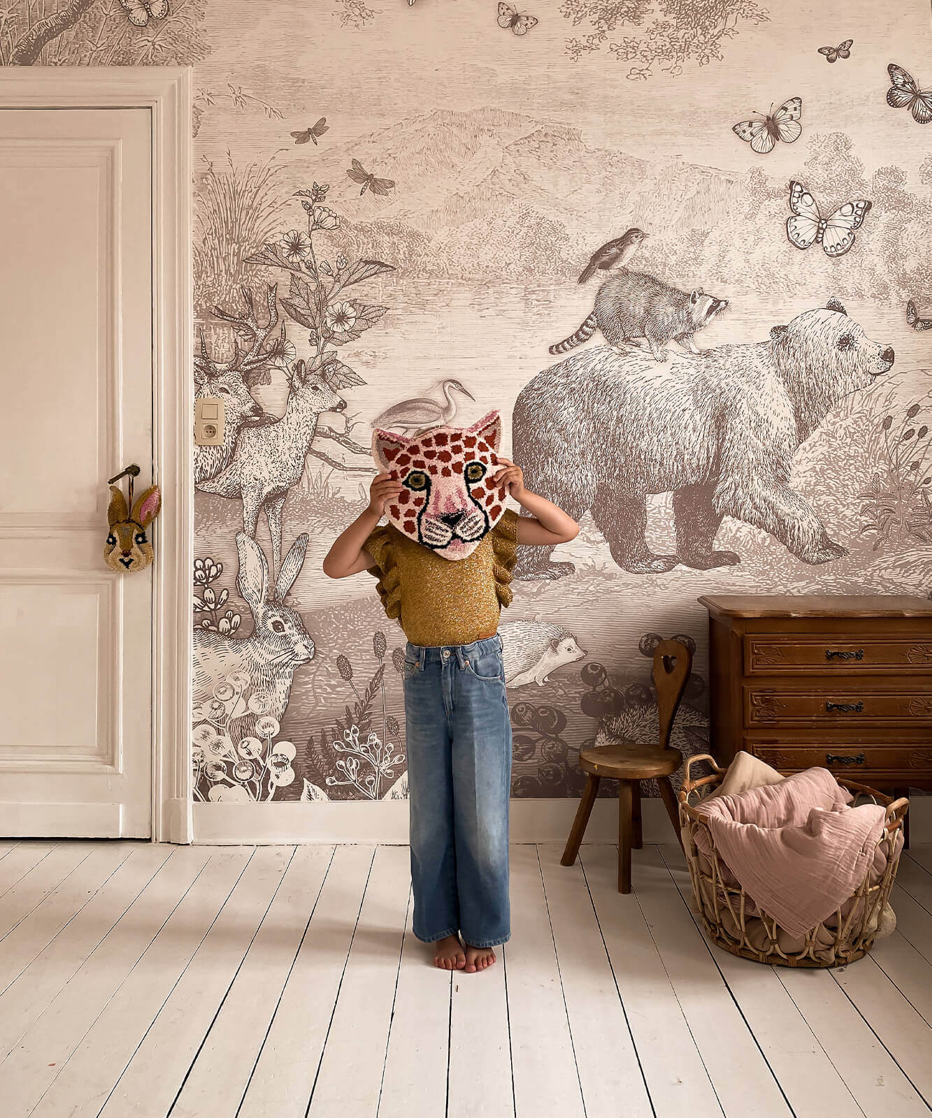 Pinky Leopard Head Rug - Doing Goods