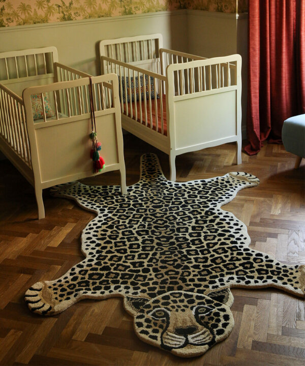 Himani Leopard Head Rug Large - Doing Goods