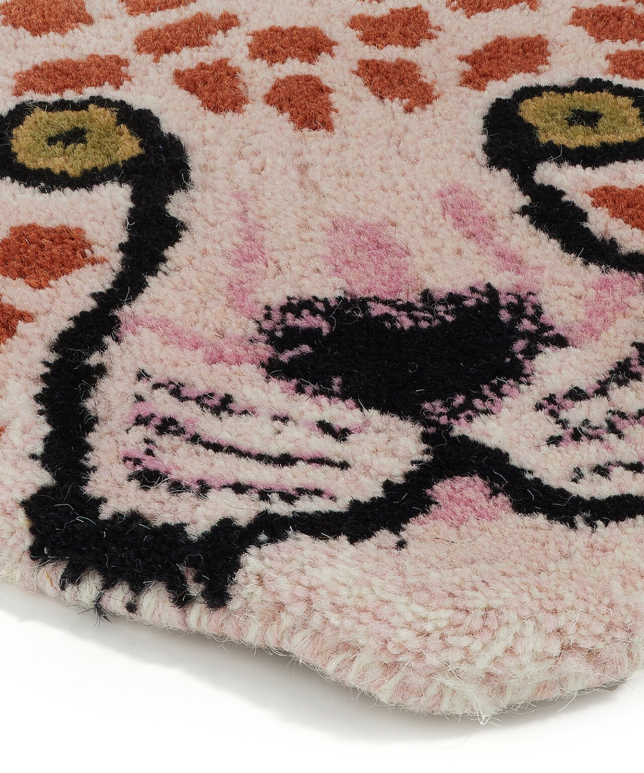 Pinky Leopard Head Rug - Doing Goods
