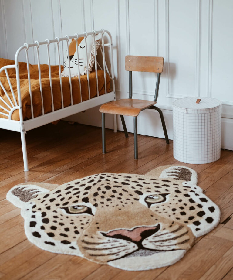 Himani Leopard Head Rug Large - Doing Goods