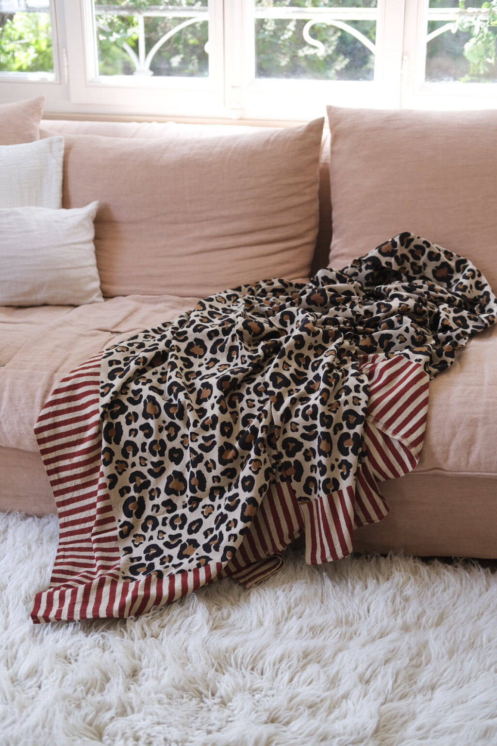 Himani Leopard Head Rug Large - Doing Goods