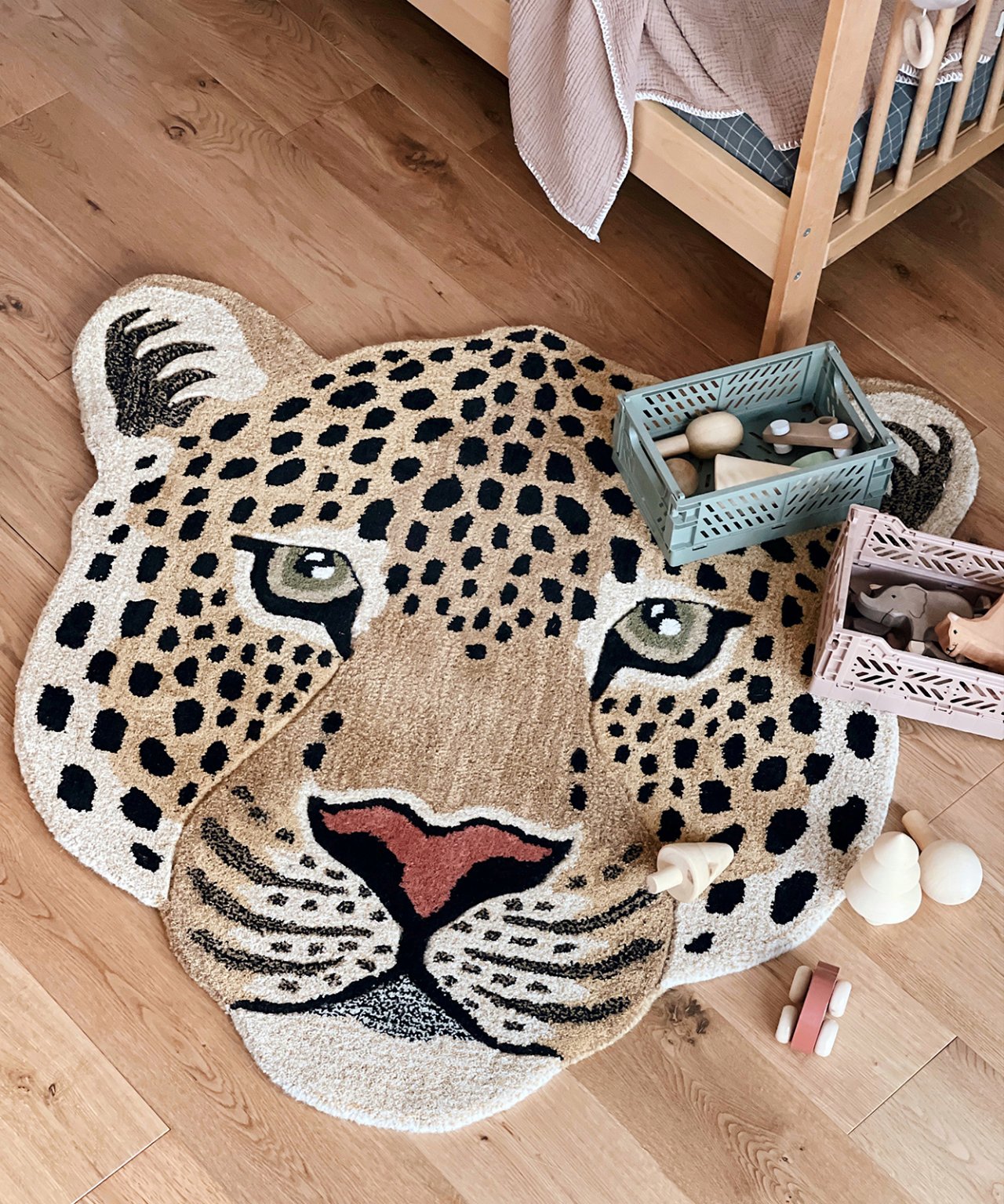 Himani Leopard Head Rug Large - Doing Goods