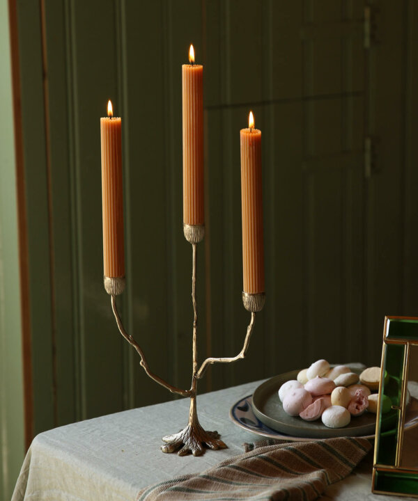 Misty Triple Candle Holder with 3 Arms - Doing Goods