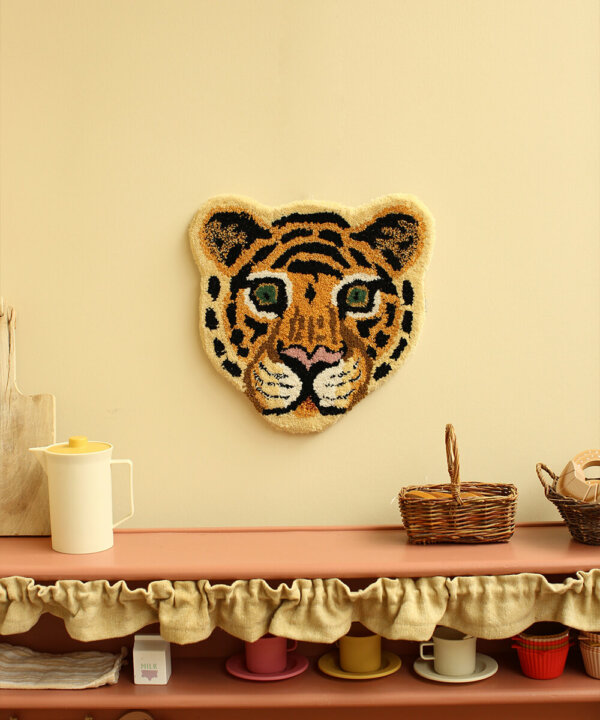 Archie Check Bear Head Rug - Doing Goods