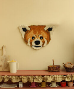 Archie Check Bear Head Rug - Doing Goods