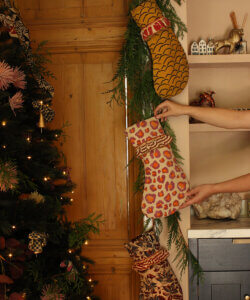 Pink Leopard Christmas Stocking - Doing Goods