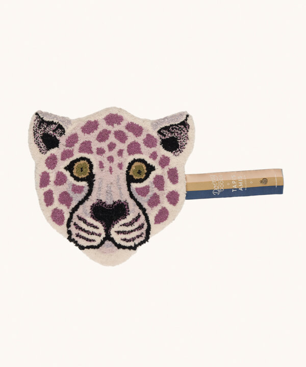 Pinky Leopard Head Rug - Doing Goods