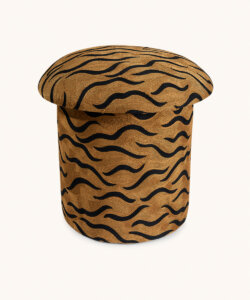 Paloma Palm Embroidered Stool - Doing Goods