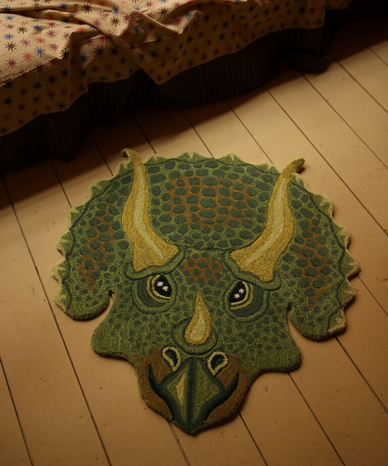 Triceratop Head Rug Large - Doing Goods