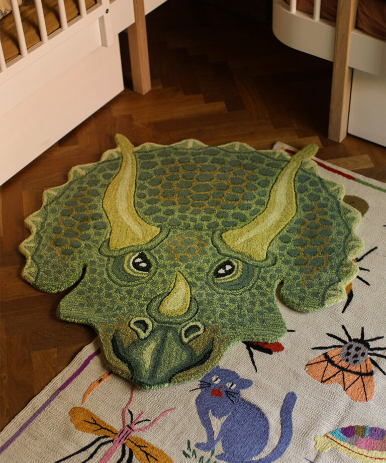 Triceratop Head Rug Large - Doing Goods
