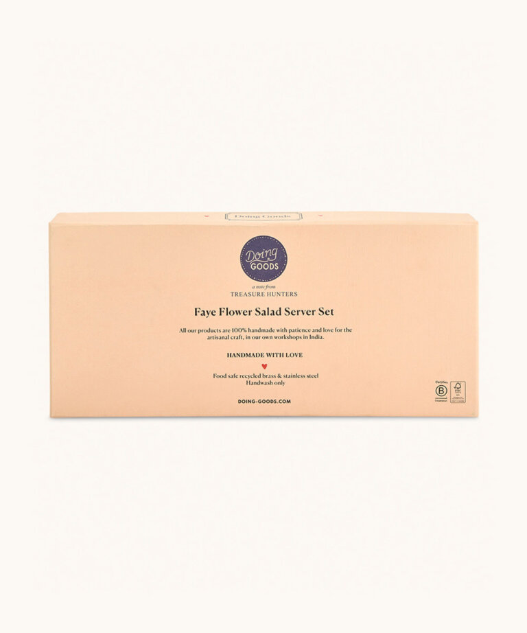 Faye Flower Salad Server Set in Giftbox - Doing Goods